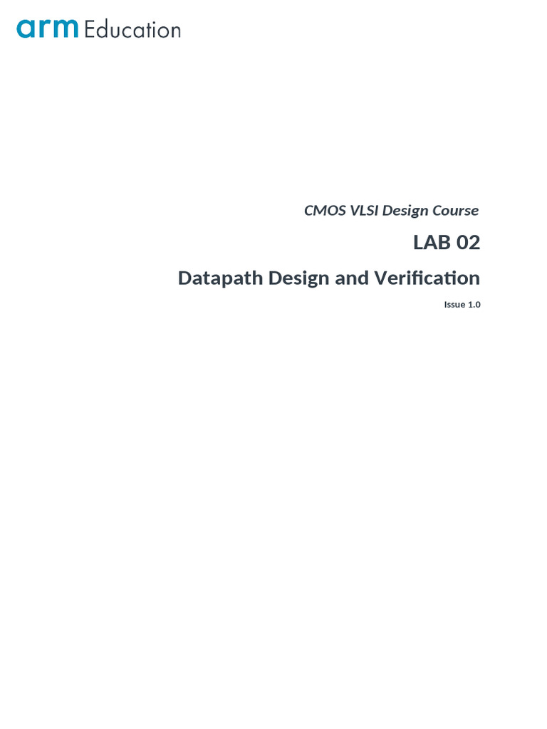 Lab02 DatapathDesignAndVerification | PDF
