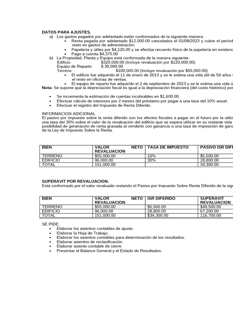 Ejercicio de Contabilidad (1) | PDF