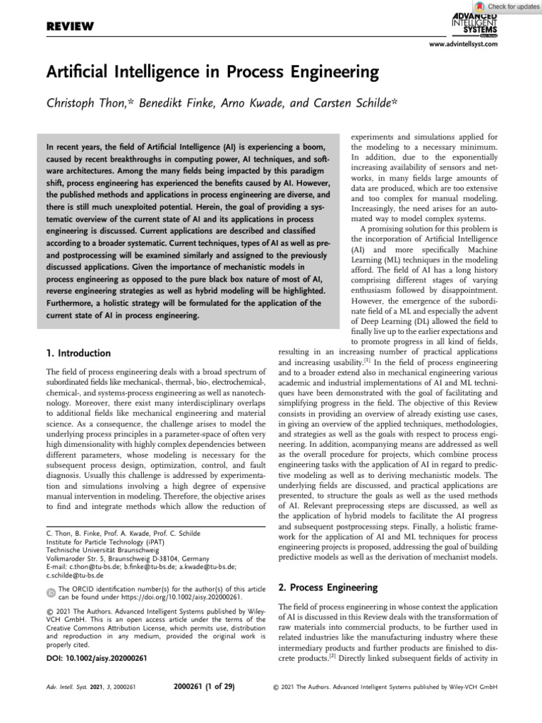 Advanced Intelligent Systems - 2021 - Thon - Artificial Intelligence in ...