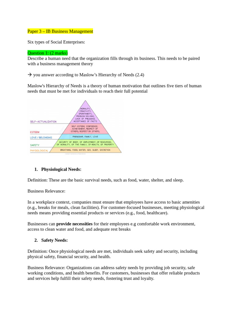 Paper 3 IB Business | PDF