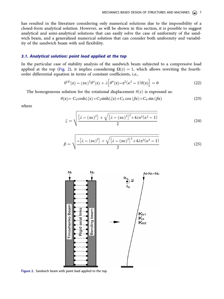 Practical Solutions For Global Buckling Analysis in Tall Buildings Classic Sandwich Continuous ...
