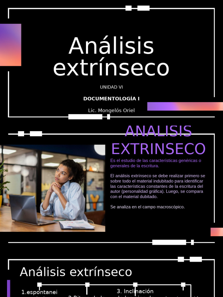 Unidad VI Análisis Extrínseco | PDF