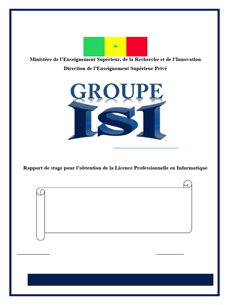 Rapport de Stage 2024 Isi Tahr Mbaye Finished | PDF