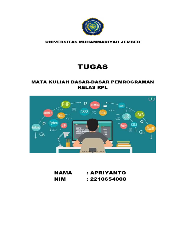 Tugas Mata Kuliah Dasar-Dasar Pemrograman | PDF