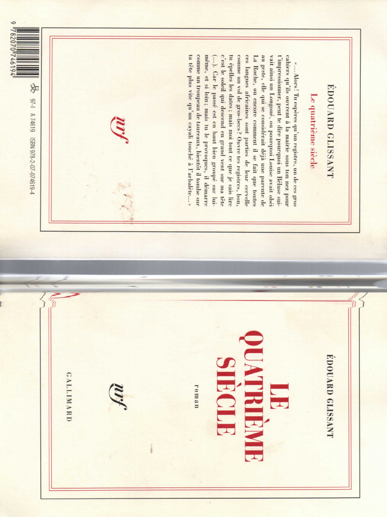 Glissant Quatrieme Siecle | PDF