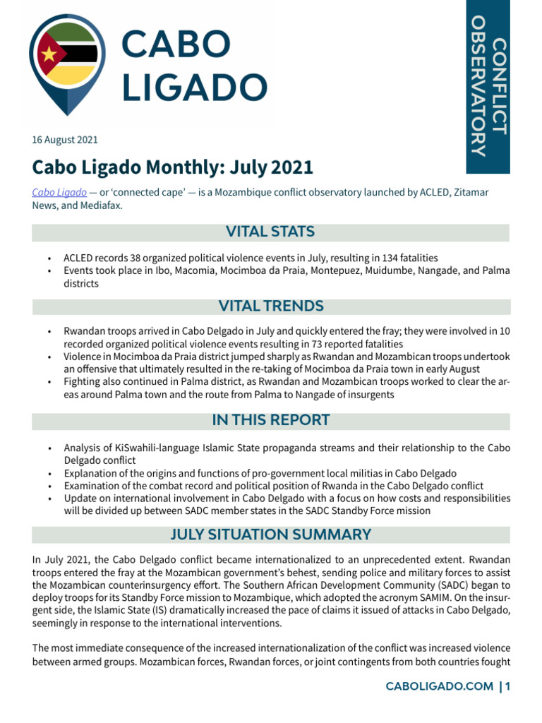 JULHO Cabo-Ligado-Monthly-July2021 | PDF