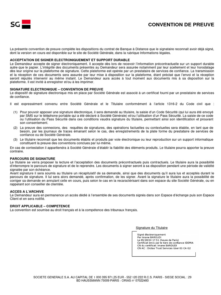 Convention de Preuve | PDF