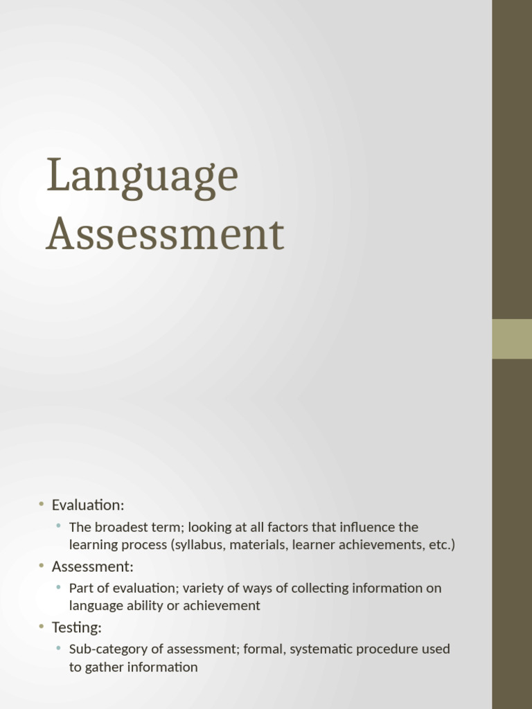 Language Assessment | PDF