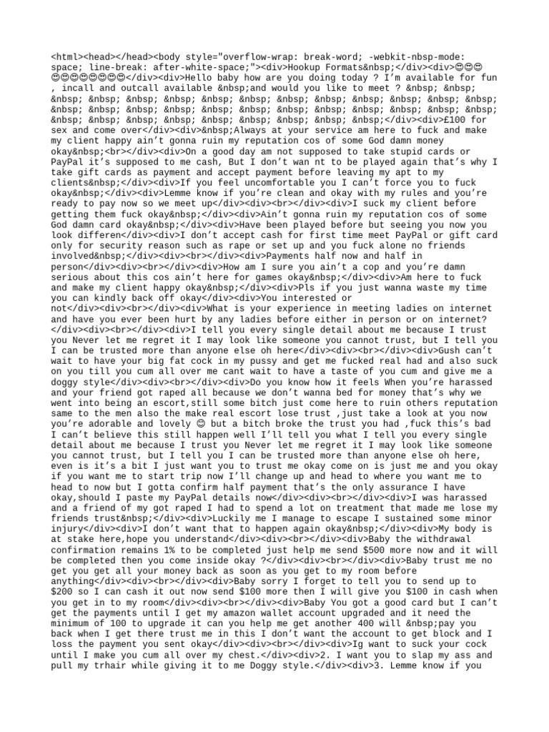 Hook Up Format | PDF