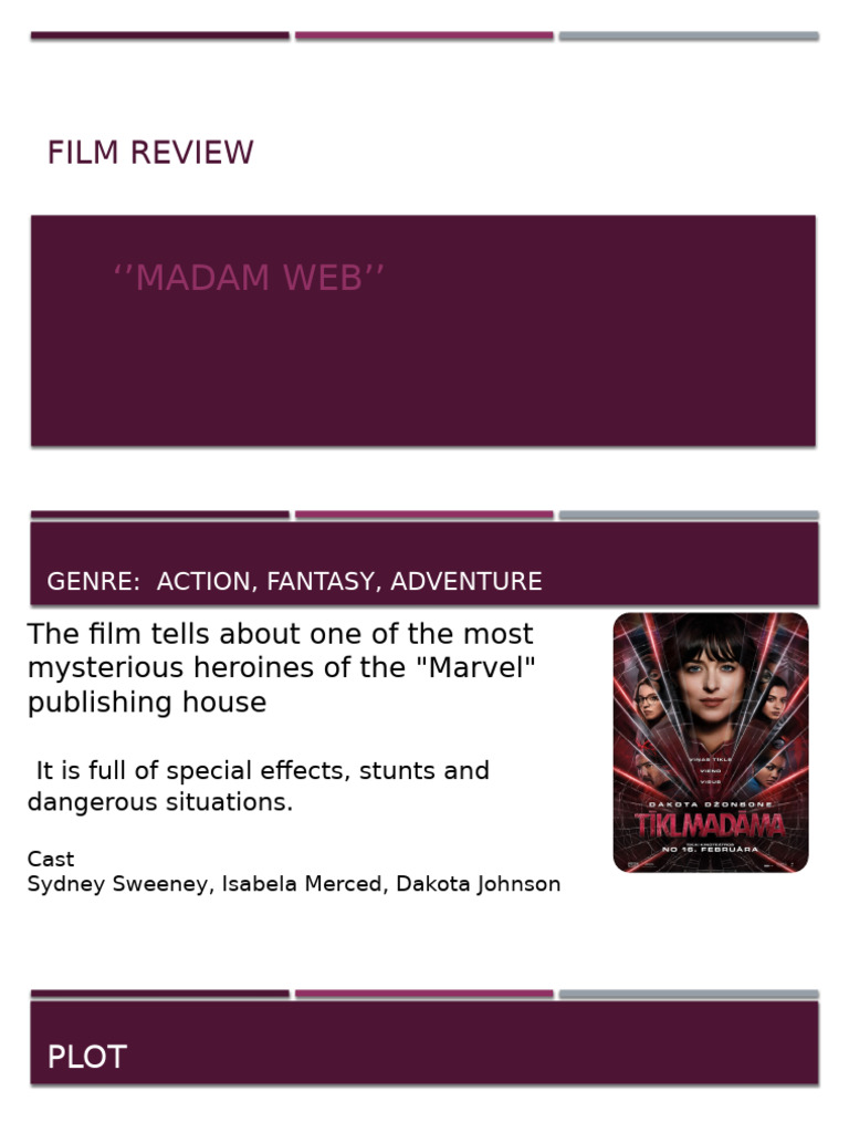 Film review ''Madam web'' | PDF
