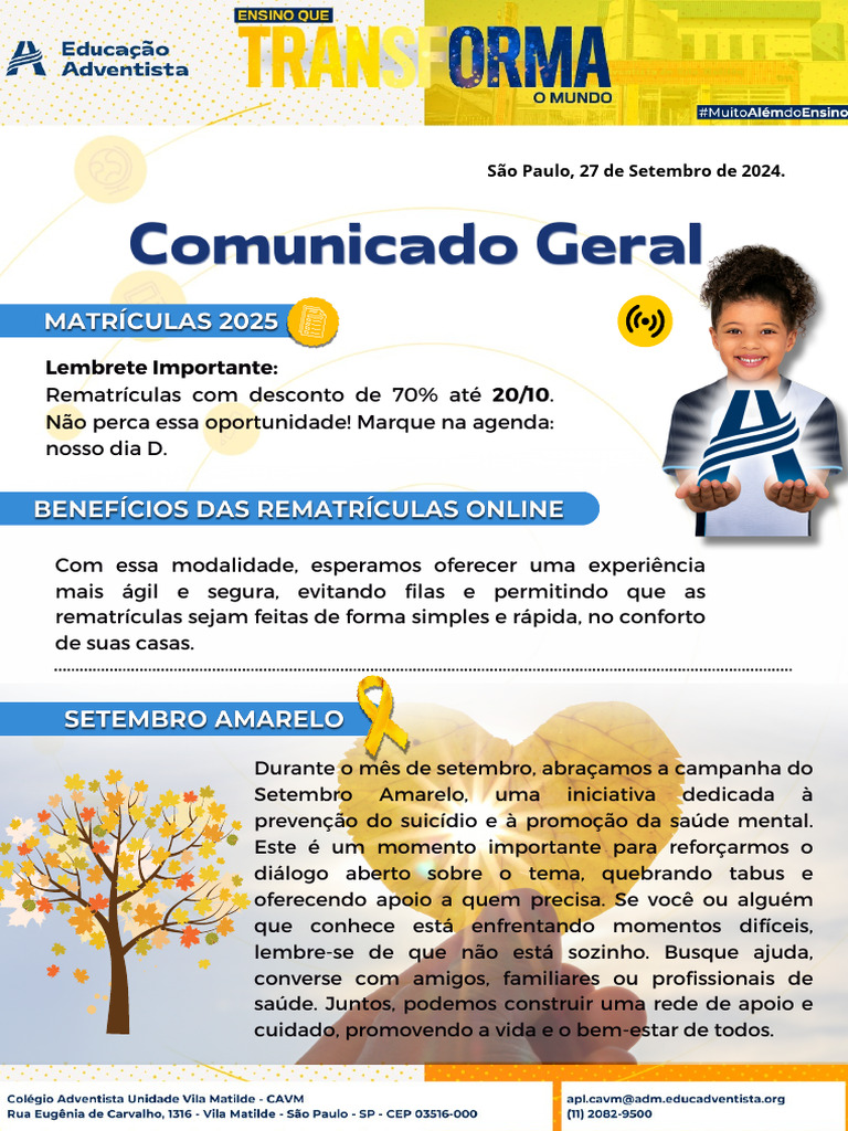 Comunicado Geral | PDF