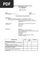 IV Cannulation Checklist | PDF | Intravenous Therapy | Vein