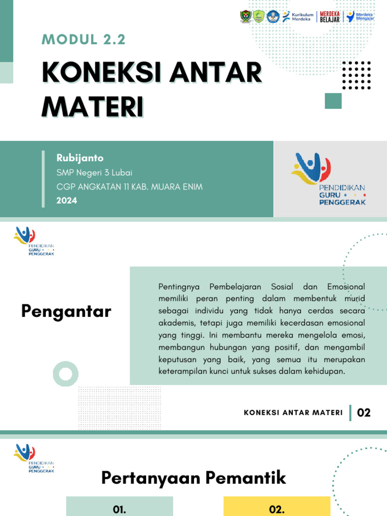 Koneksi Antar Materi Modul 2.2 | PDF