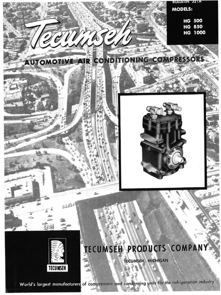 Tecumseh Compressor Service Manual | PDF