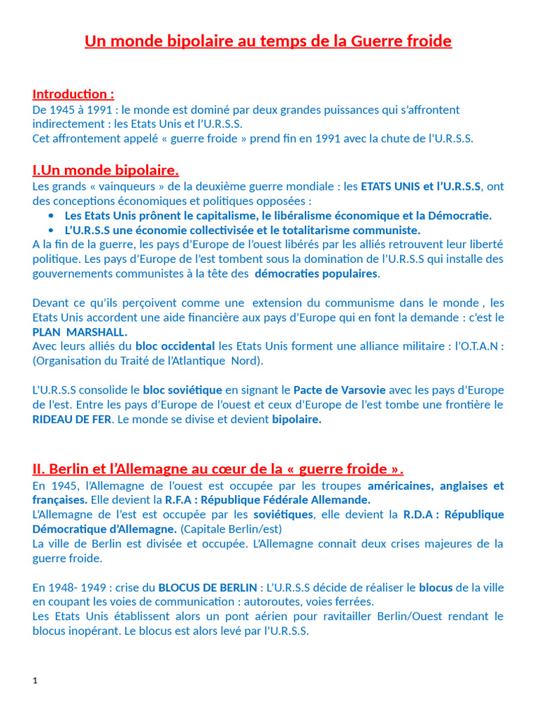 Guerre Froide v5 | PDF