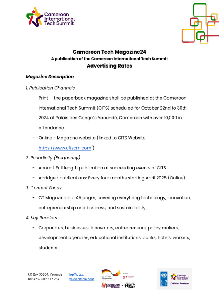 CT Magazine24 - Advert Rates | PDF