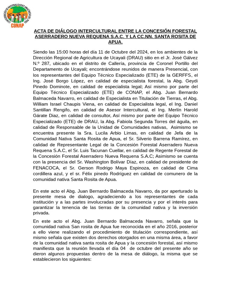 3er ACTA CONAP | PDF