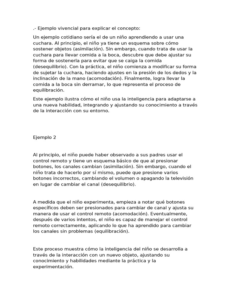 Ejemplo Jean Piaget | PDF