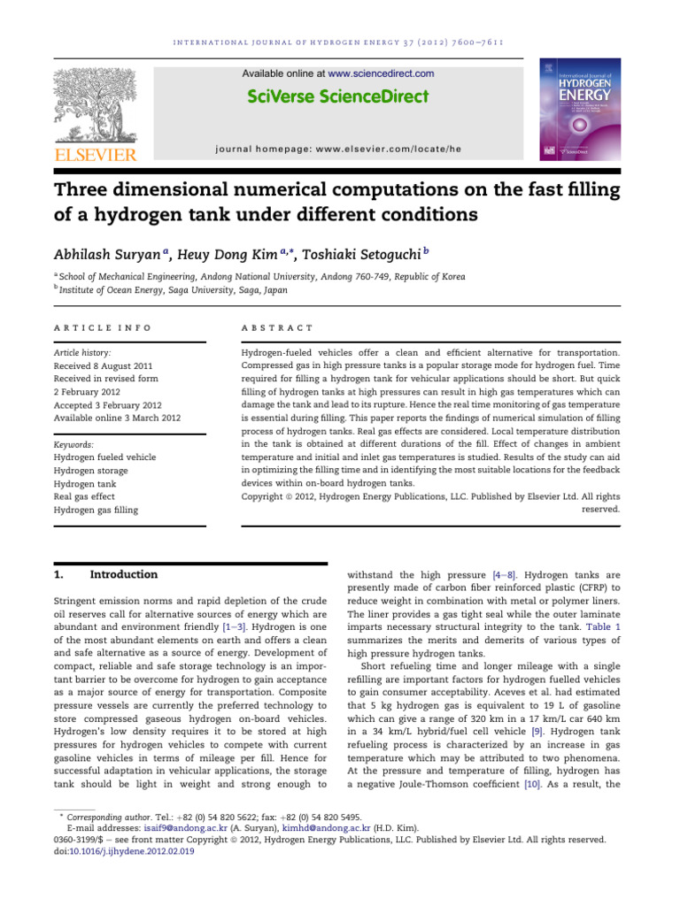 Three Dimensional Numerical Computations On The Fast Filling | PDF