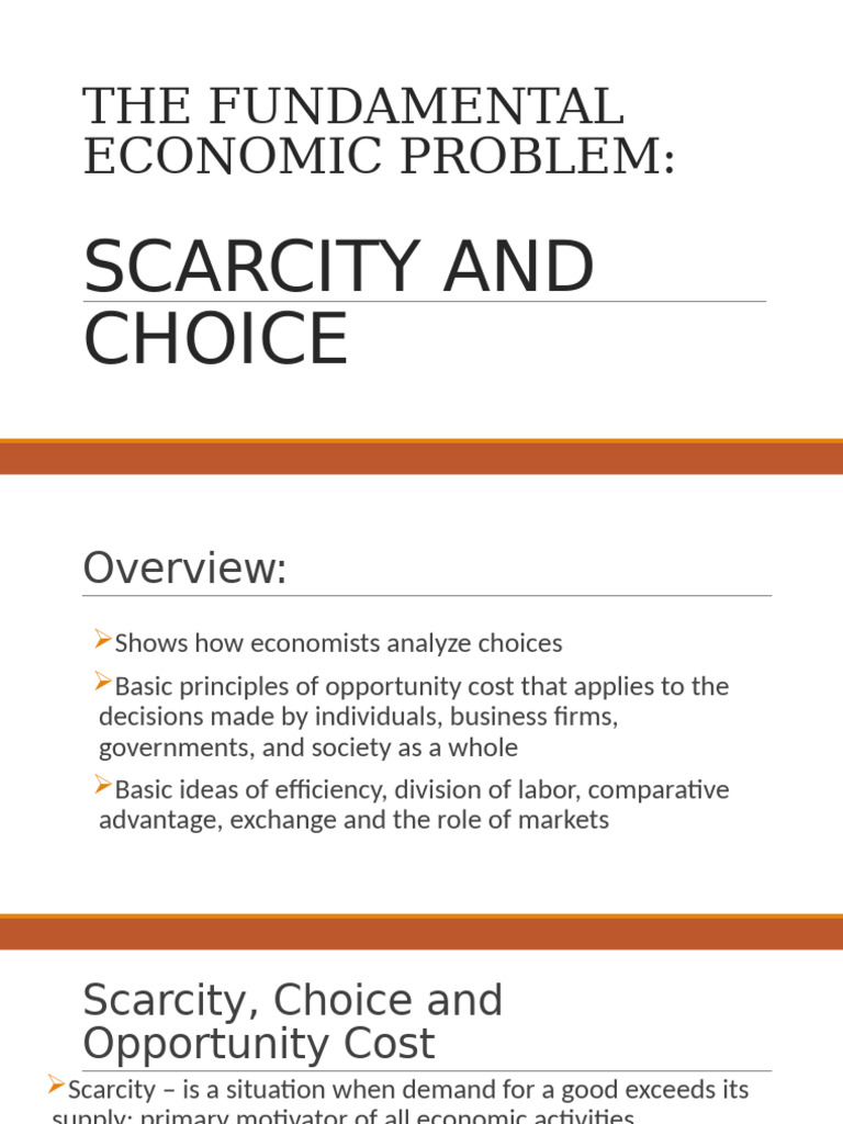 Topic 2 Scarcity and Choice | PDF