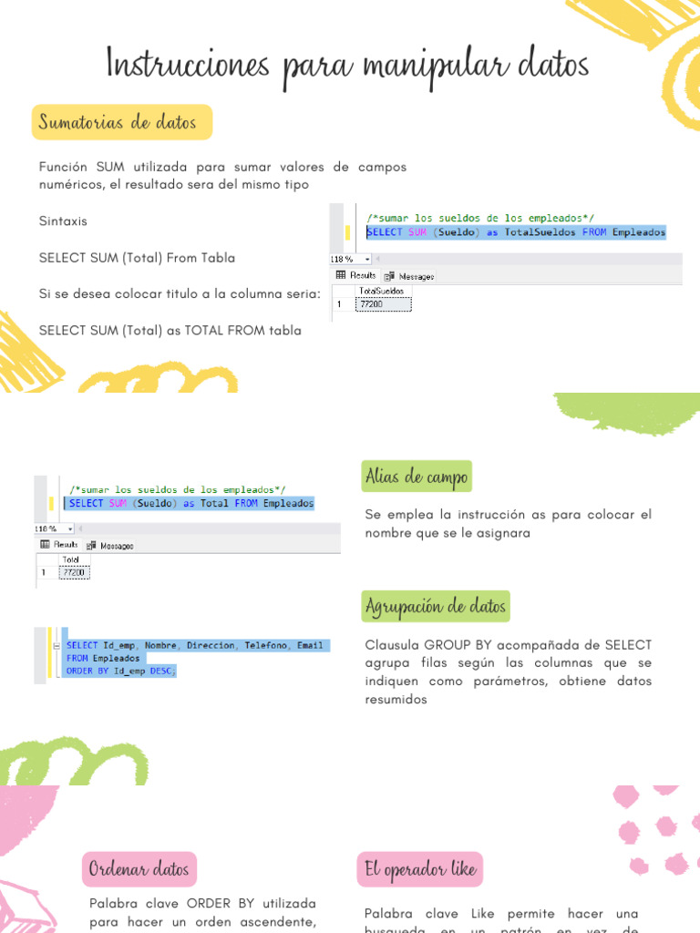 Manejo de Cláusulas y Consultas en SQL | PDF | SQL | Informática