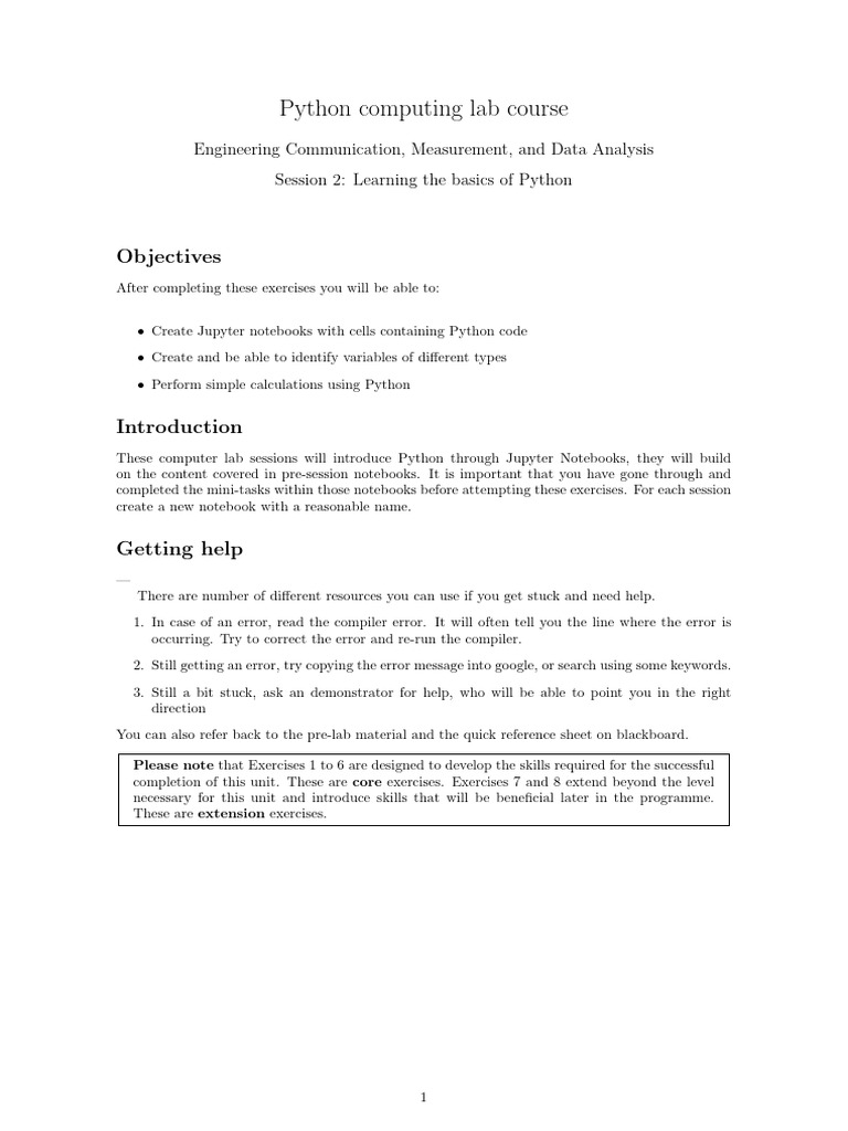 Session 2 - Computer Lab Worksheet | PDF