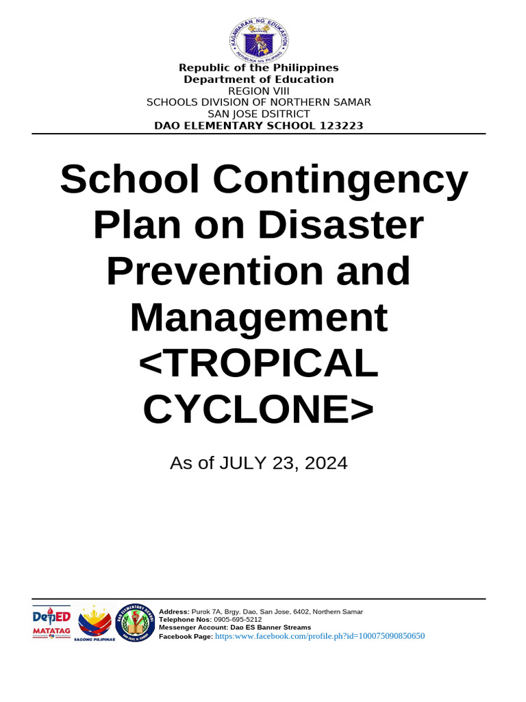 Dao Es Contingency Plan 2024-2027 | PDF