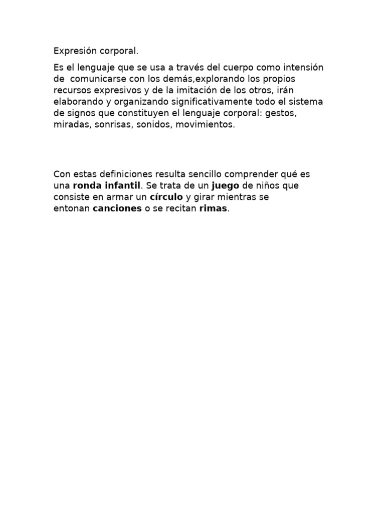 Expresión Corporal | PDF