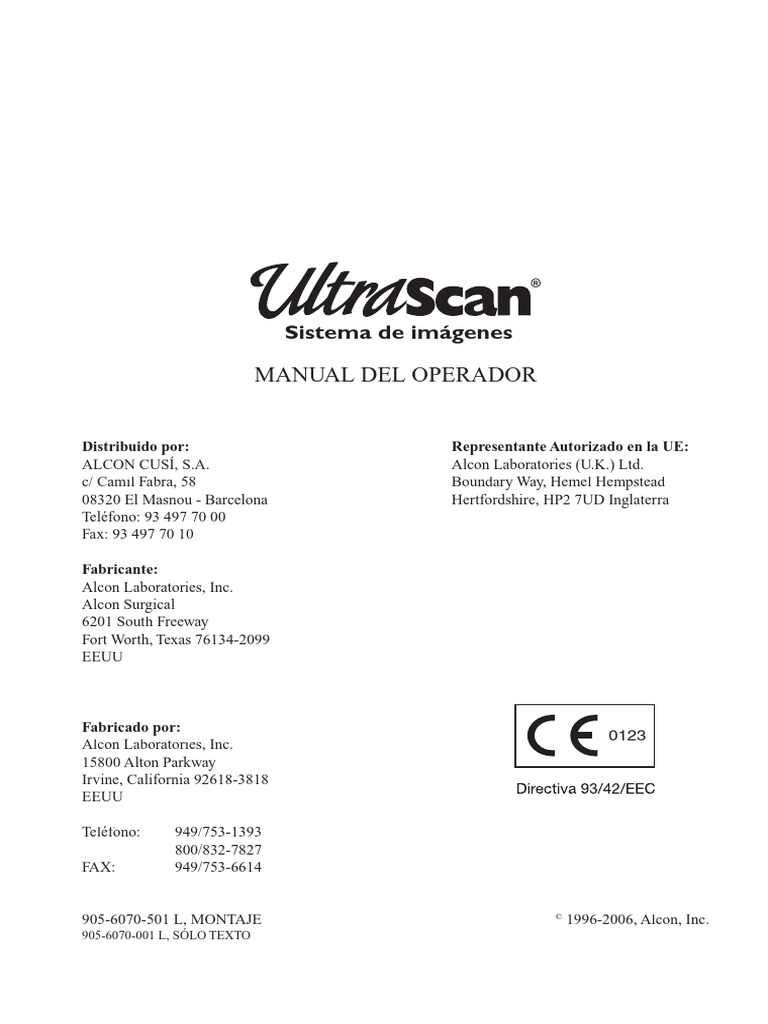 Manual de Operador Ultrascan | PDF