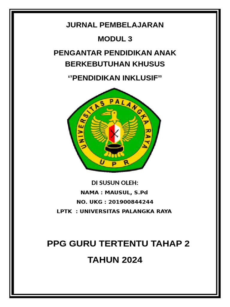 Jurnal Pembelajaran Pendidikan Inklusif | PDF