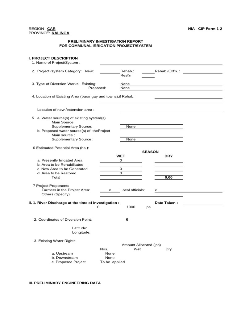 Preliminary Investigation (F1-2) | PDF