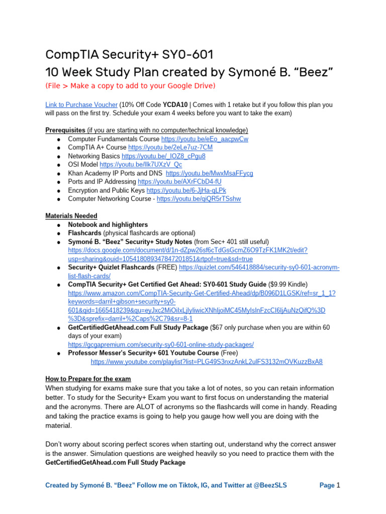 CompTIA Security+ SY0-601 Study Guide | PDF