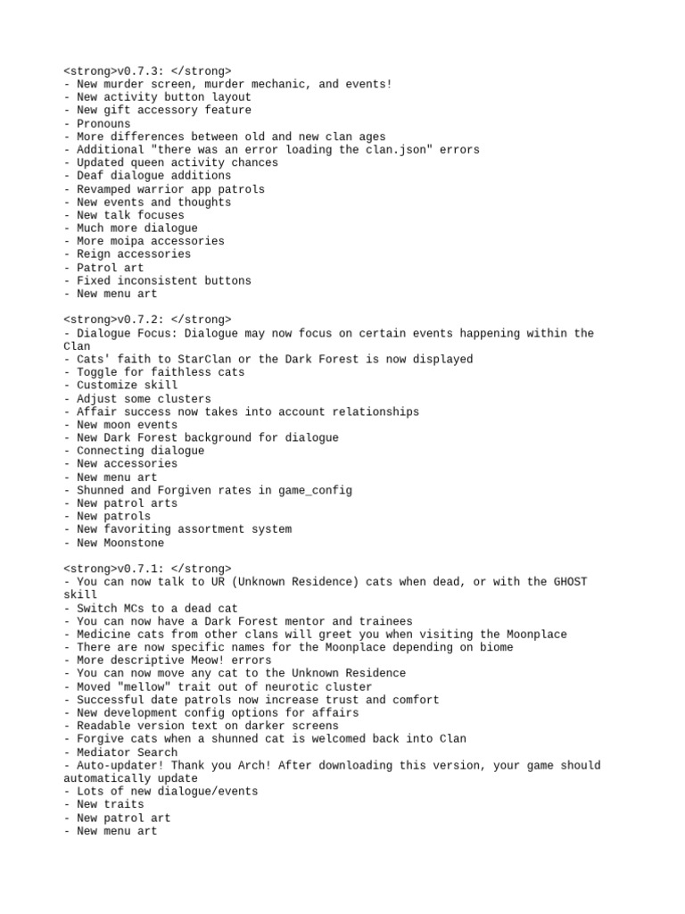 Changelog | PDF