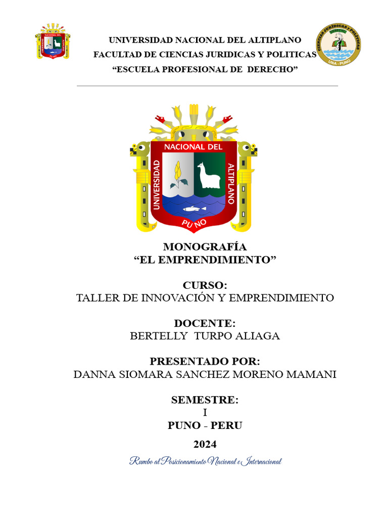Monografia - Emprendimiento | PDF