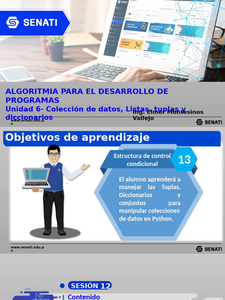 Algoritmia para El Desarrollo de Programas: Unidad 6-Colección de Datos, Listas, Tuplas y ...