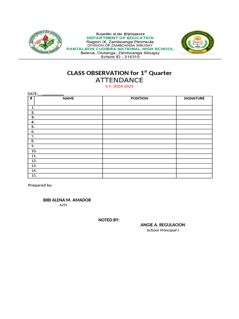 Attendance TEACHERS Demo COs | PDF