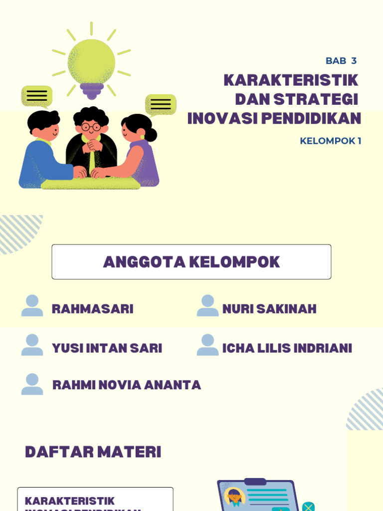 Karakteristik Dan Strategi Inovasi Pendidikan | PDF