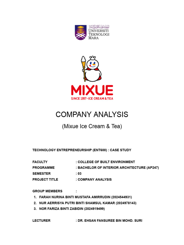 Ent Case Study - Mixue | PDF