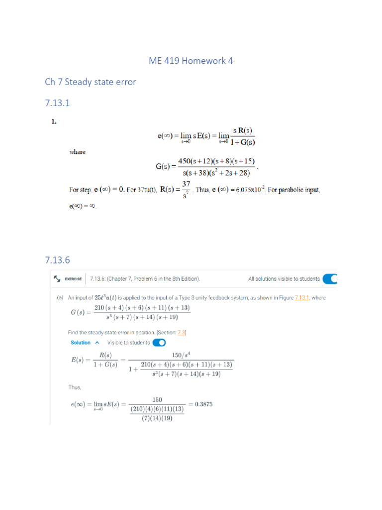 419 HW4 Solutions | PDF
