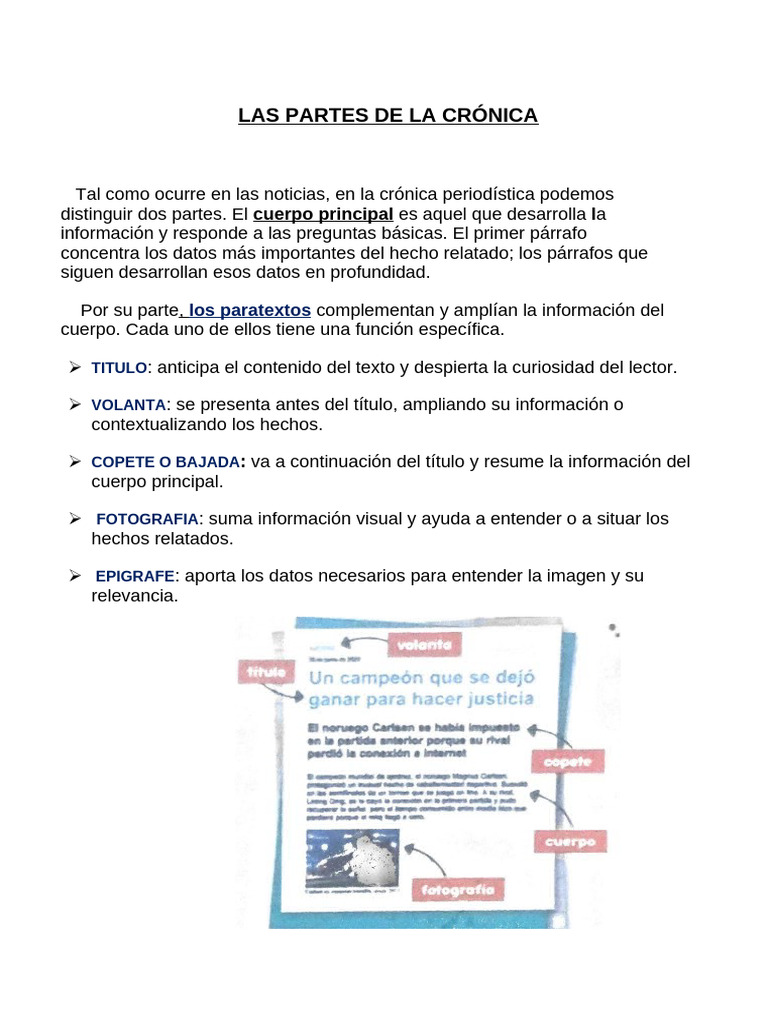 Las Partes de La Crónica | PDF