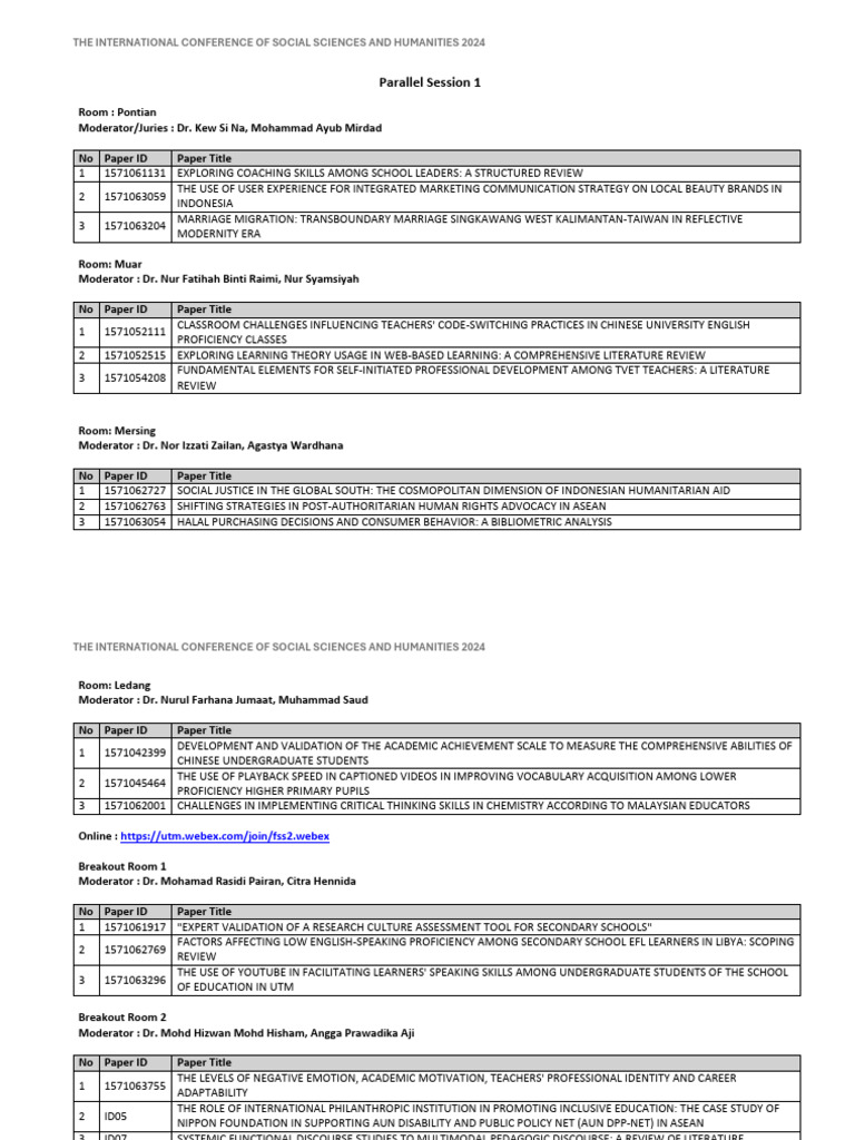 Parallel-Session-Schedule | PDF