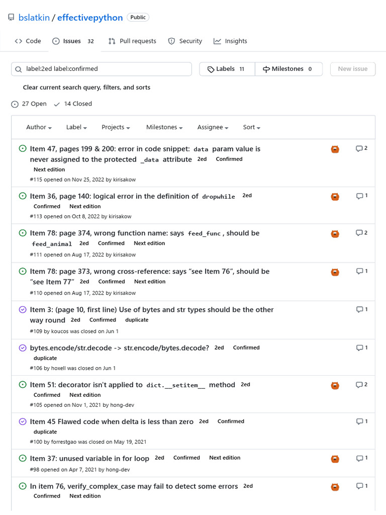 Errata Bslatkin Effective Python | PDF