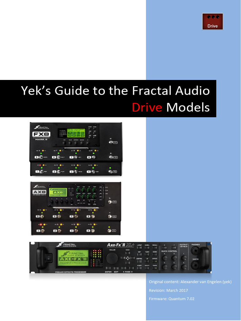 Yeks Guide To The Fractal Audio Drive Models | PDF