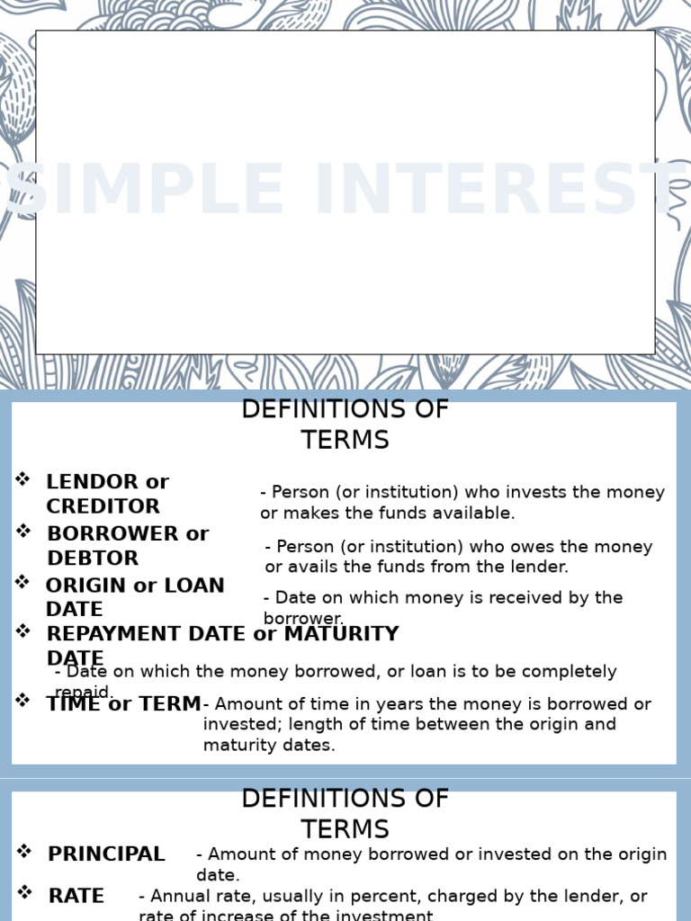 Simple Interest | PDF
