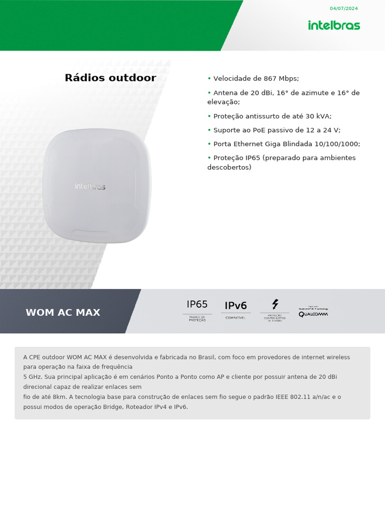 Datasheet Wom Ac Max | PDF