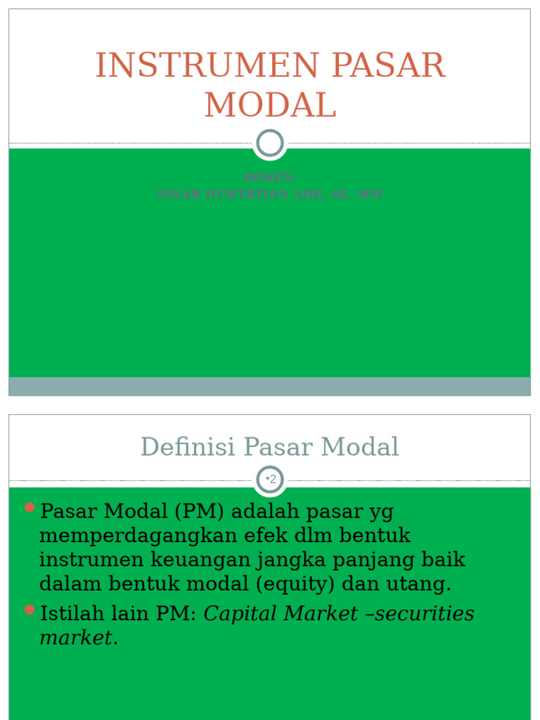 1 pasar modal | PDF