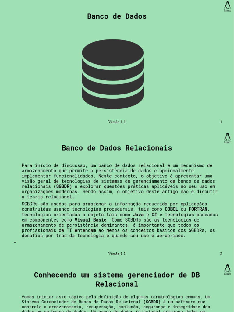 Banco de Dados Relacionais | PDF | SQL | Negocios