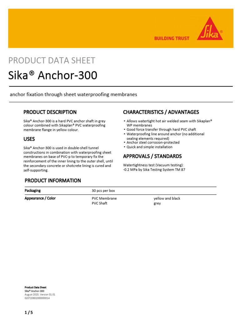Sika Anchor 300 | PDF