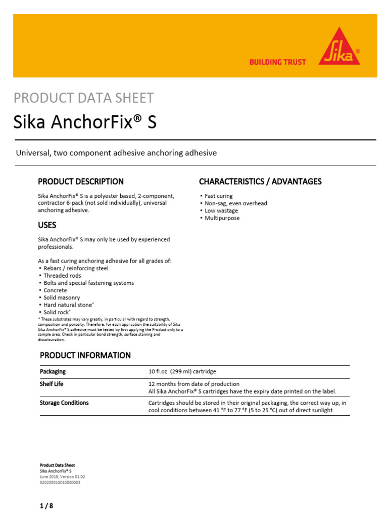 Sika Anchorfix S | PDF