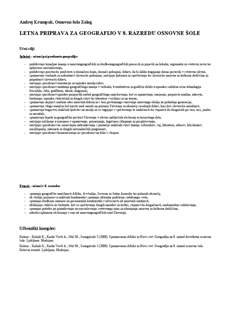 Geografija 8 | PDF